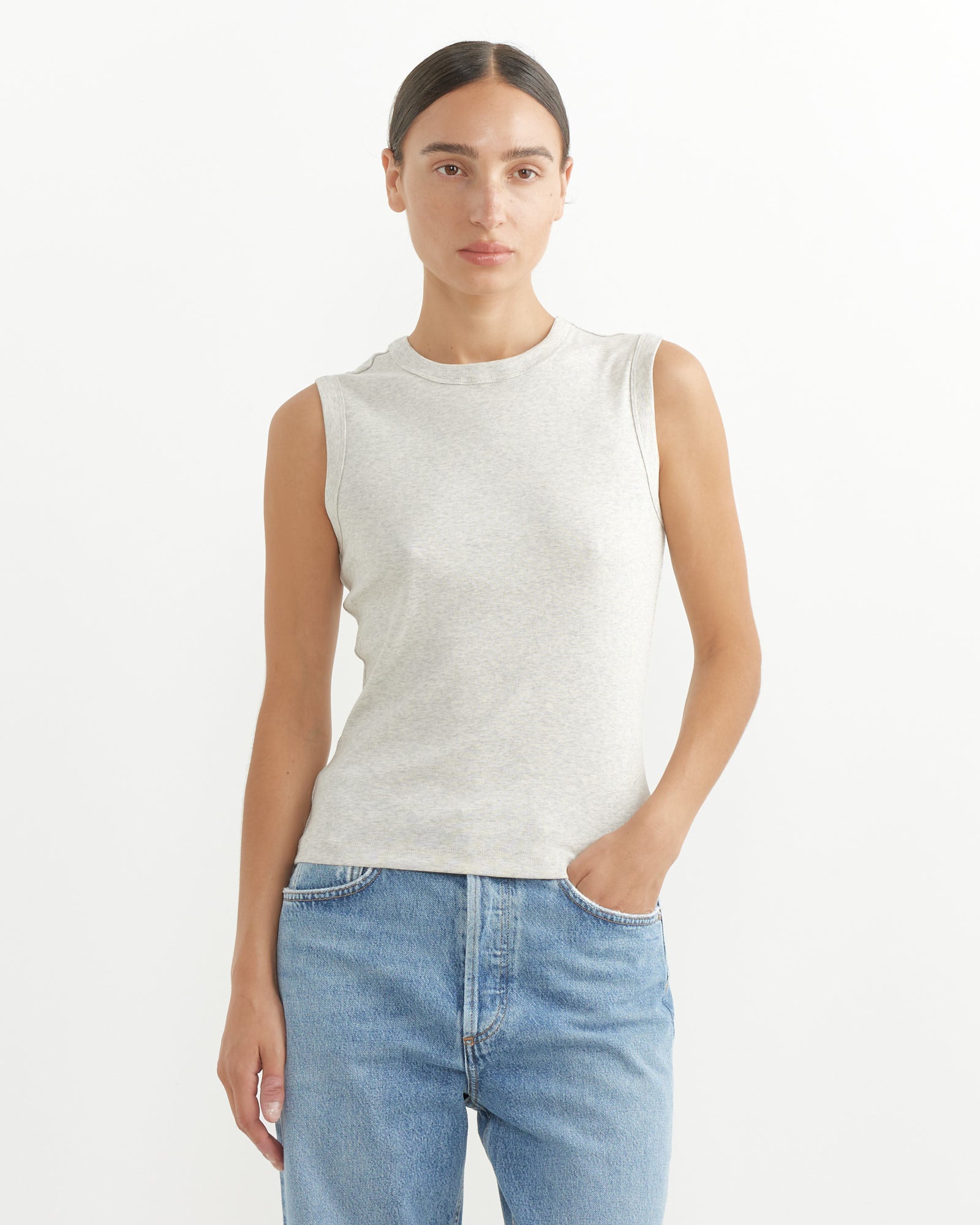 Esme Tank in Heather Grey – Mohawk General Store