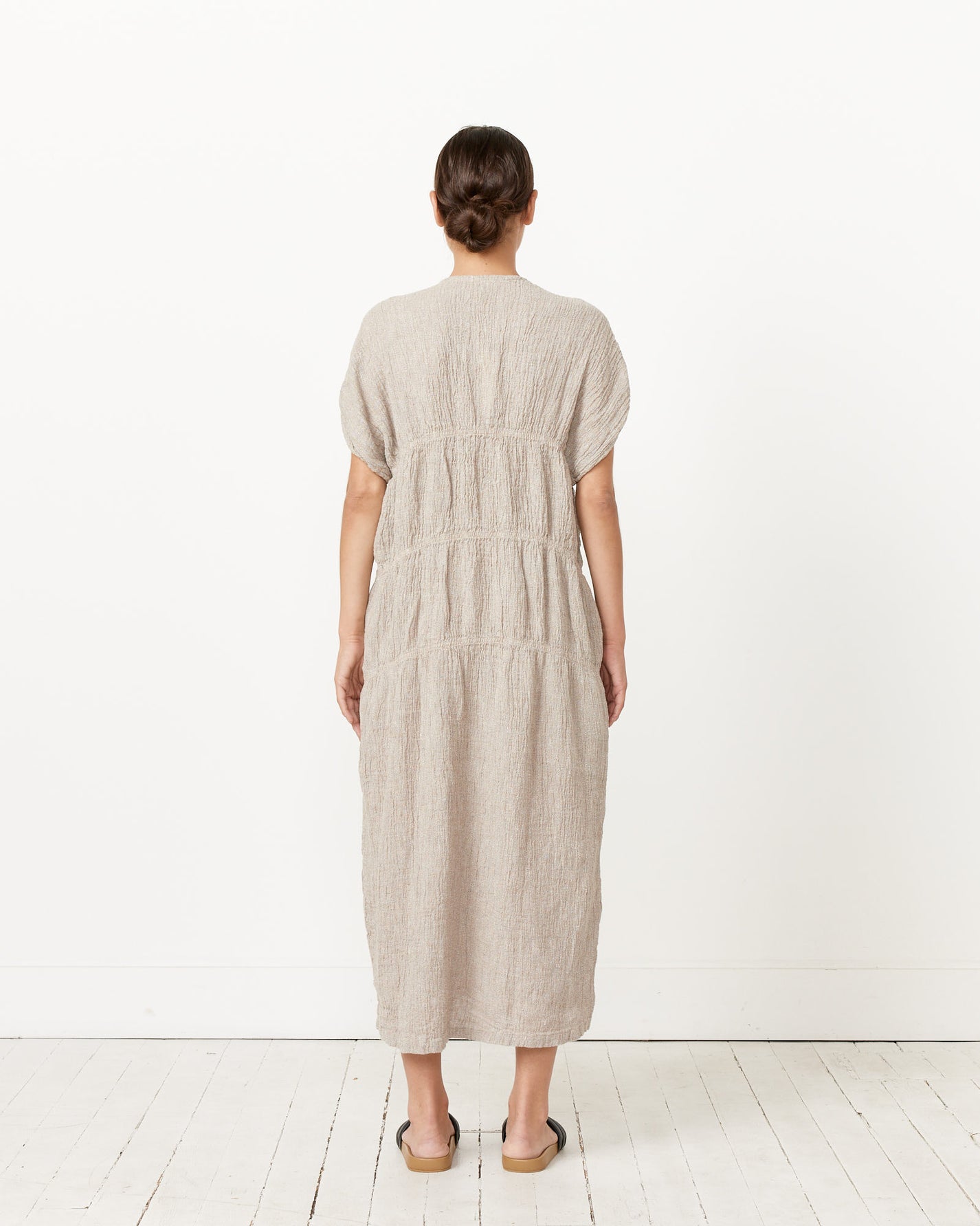 Gem Neck Dress in Ash