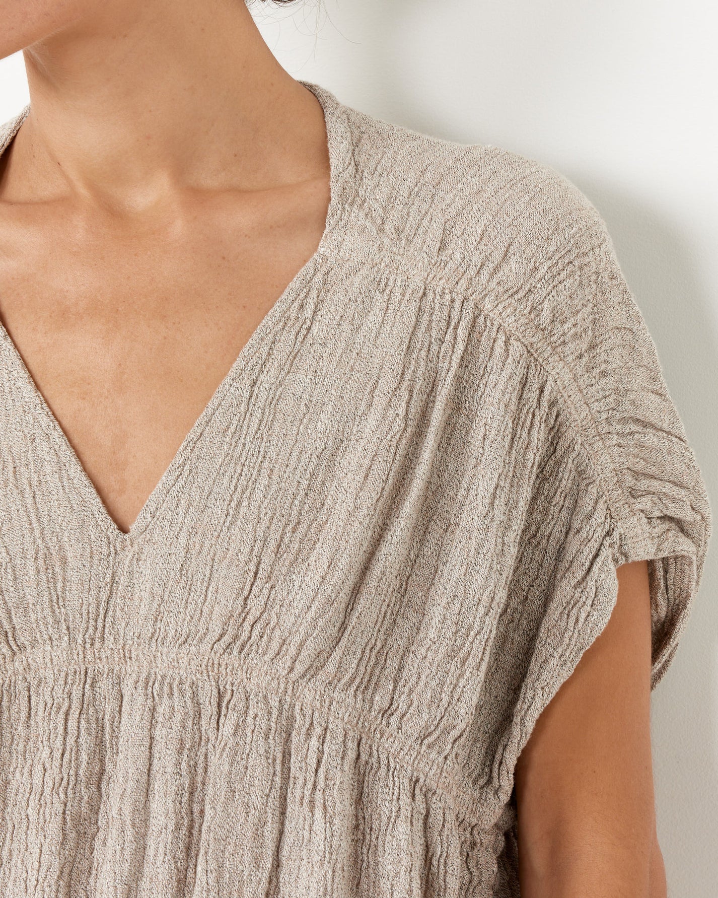 Gem Neck Dress in Ash