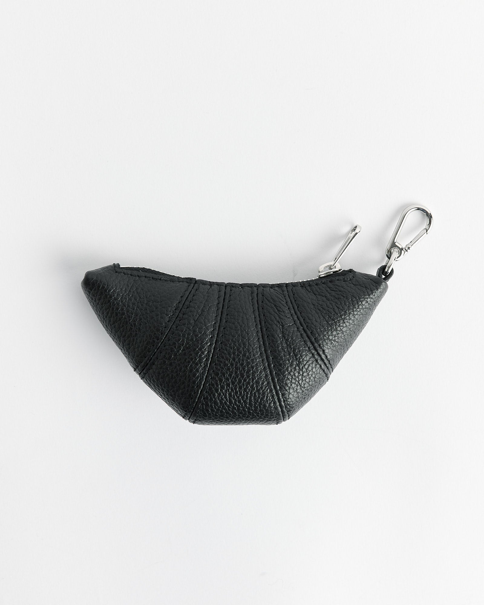 Mini Croissant Key Ring in Black