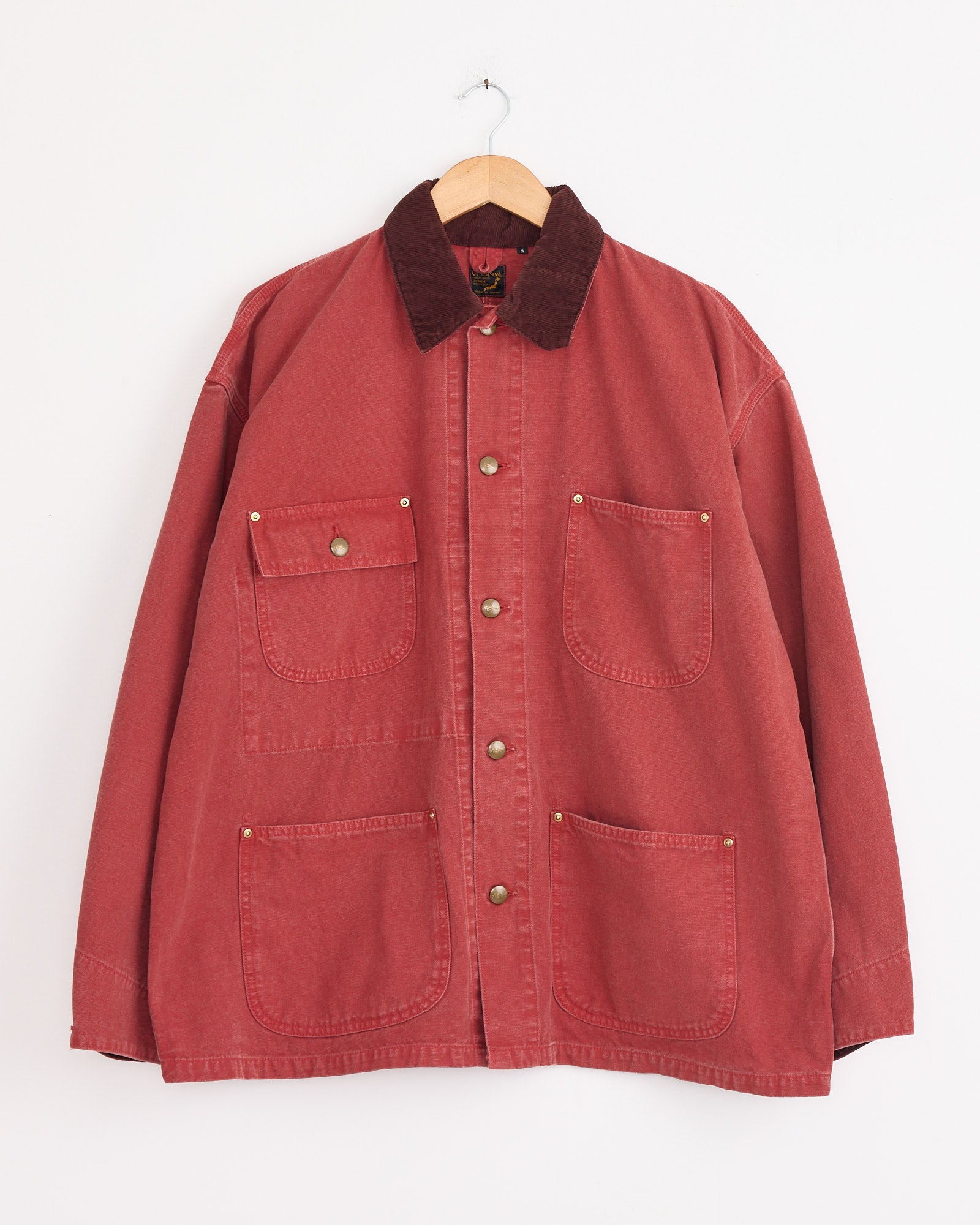 Relax Fit Oxford Coverall in Red