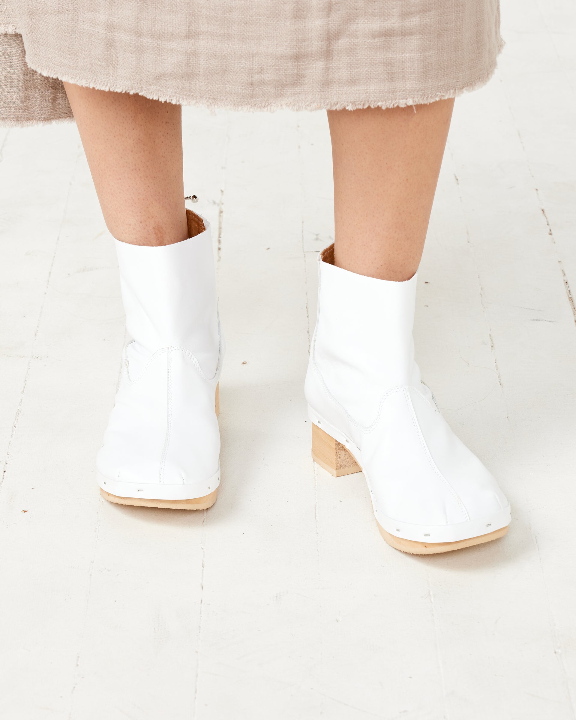 Clog Boot in White