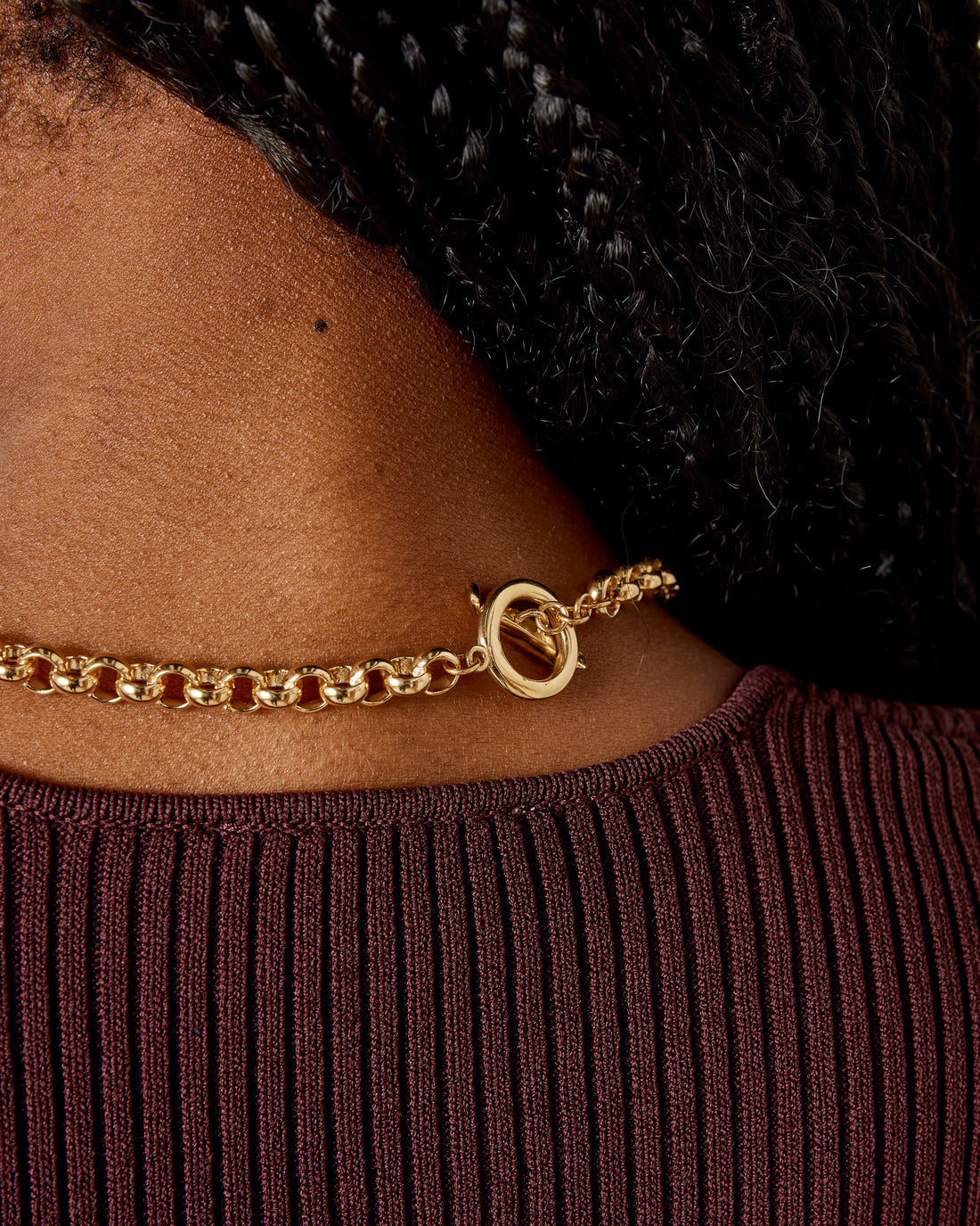 Cable Chain Necklace in 14k Gold Plated Brass